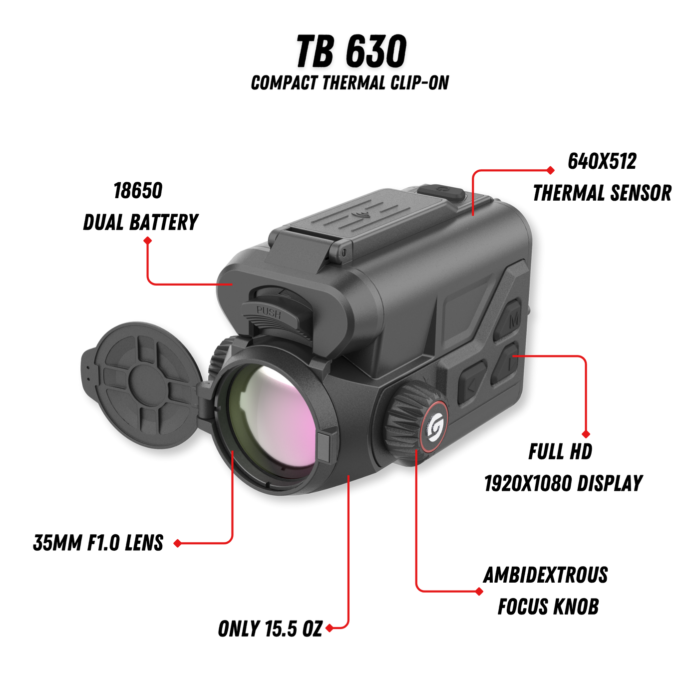 Guide Thermal TB630 - Thermal Clip-On - Guide Sensmart USA